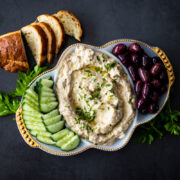 Mutabal Dip, a traditional Syrian and Lebanese recipe.