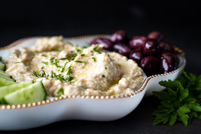 Mutabal Dip, a traditional Syrian and Lebanese recipe.