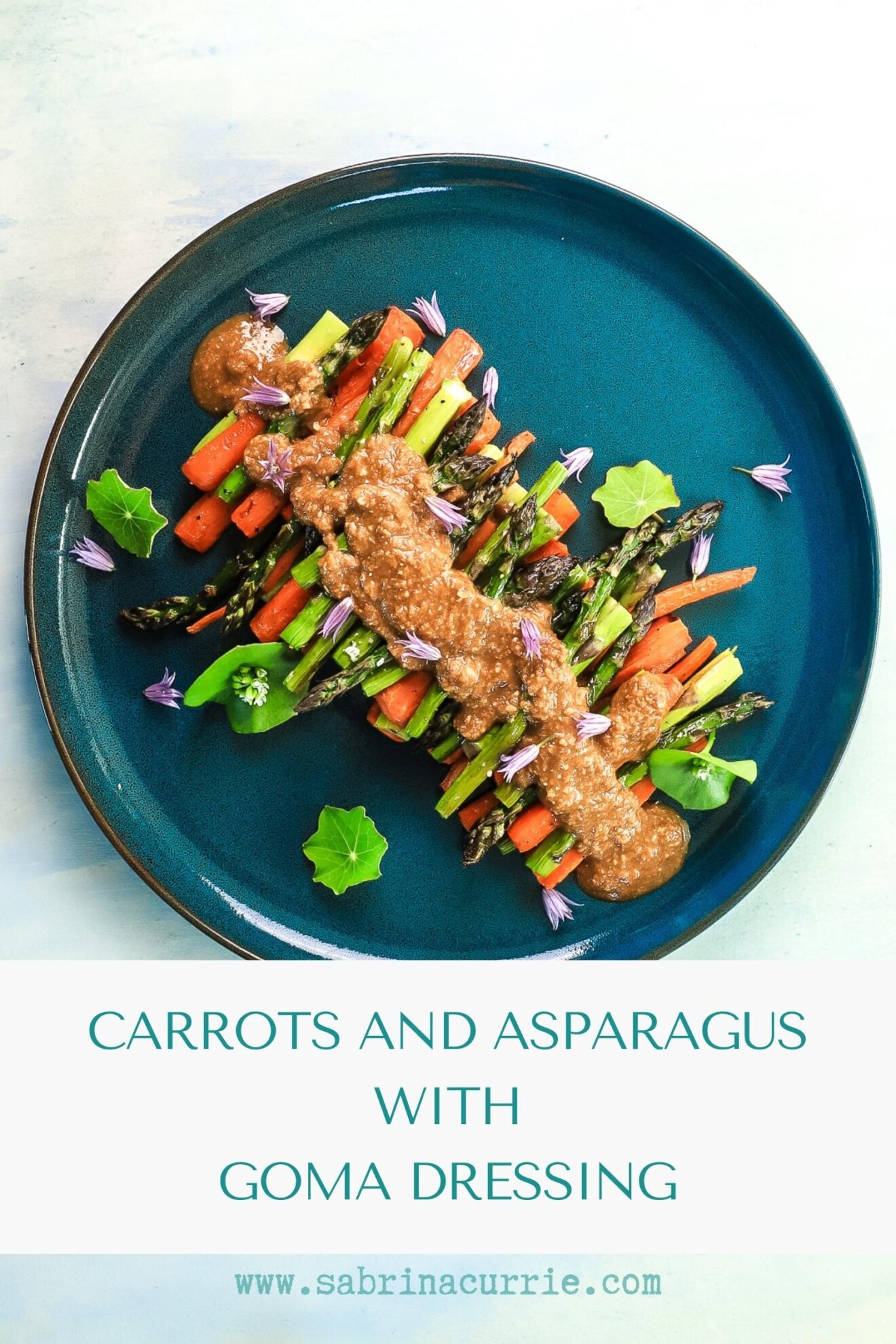 Goma Dressing Recipe With Roasted Carrots And Asparagus