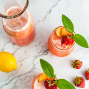 Easy Homemade Strawberry Peach Lemonade With Real Juice