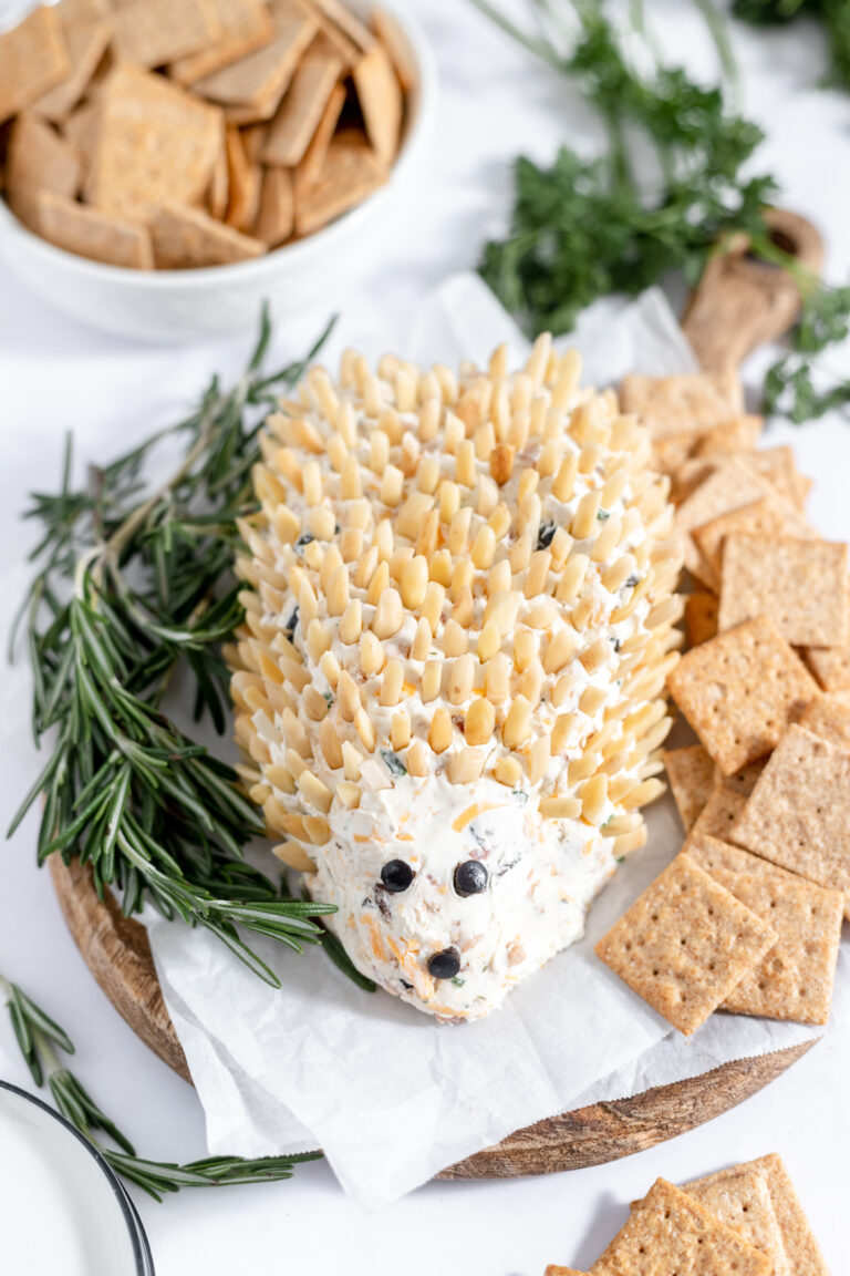 Hedgehog Cheeseball With Almonds (GF) - West Coast Kitchen Garden