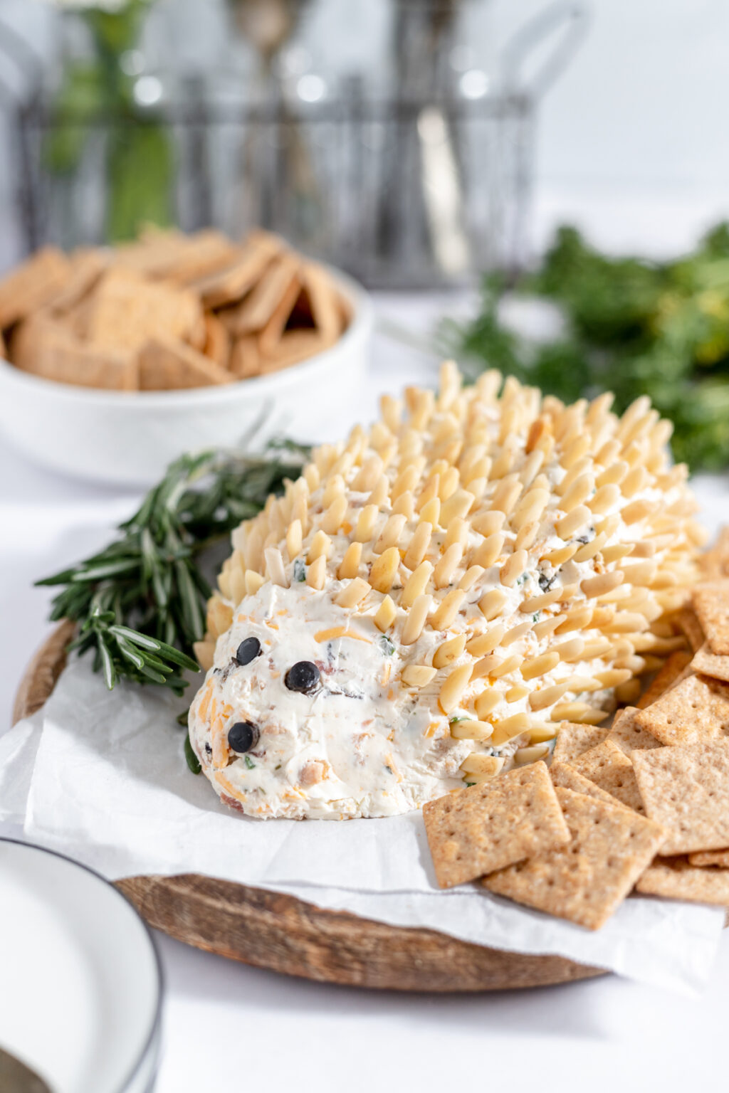 Hedgehog Cheeseball With Almonds (GF) - West Coast Kitchen Garden