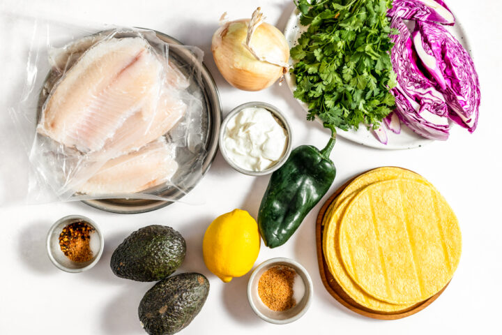 Easy Tilapia Fish Tacos With Crema And Cabbage Slaw