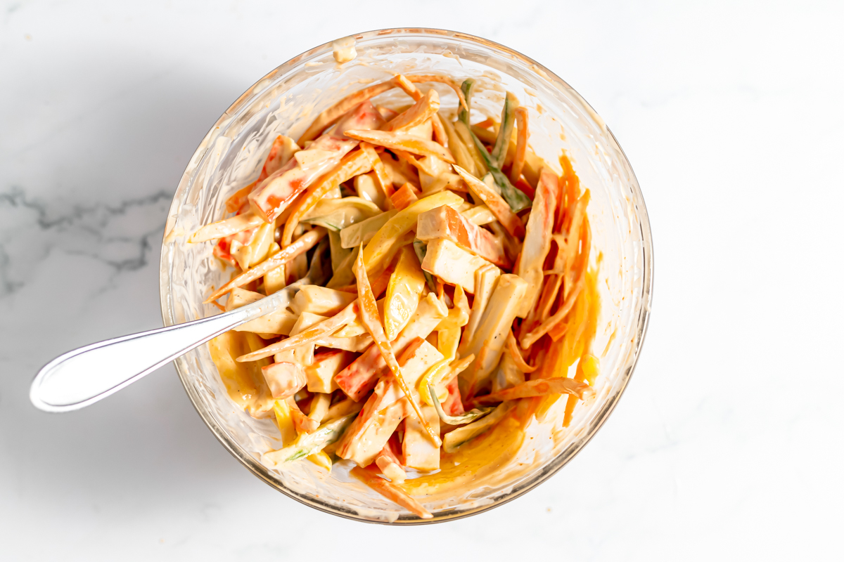 Spicy Mango Kani Salad - West Coast Kitchen Garden