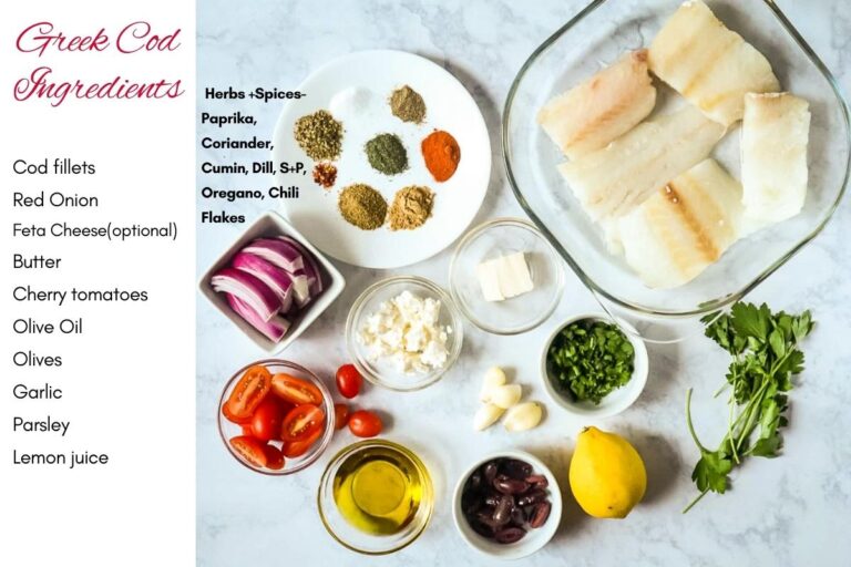 Easy Baked Greek Cod Recipe with Lemon and Garlic - West Coast Kitchen ...