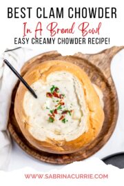 Creamy Clam Chowder In A Bread Bowl - Easy Recipe (GF option) - West ...