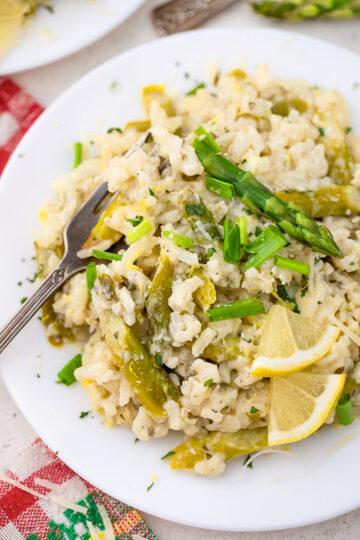 Easy Creamy Lemon Asparagus Risotto With Parmesan - West Coast Kitchen ...