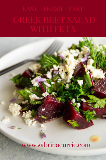 Greek Beet Salad With Feta And Greek Yogurt - West Coast Kitchen Garden