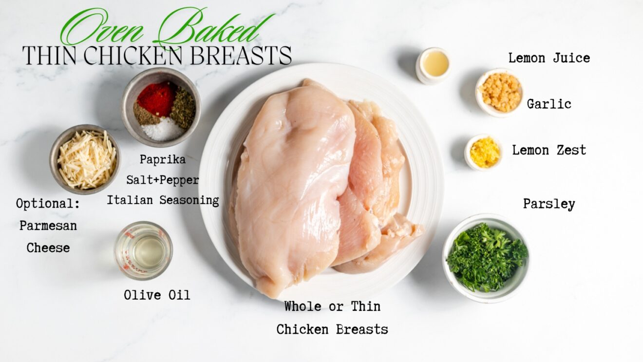 Juicy Lemon Garlic Oven Baked Thin Chicken Breasts - West Coast Kitchen ...