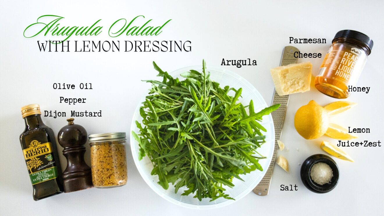 Quick And Easy Arugula Salad With Lemon Dressing - West Coast Kitchen ...